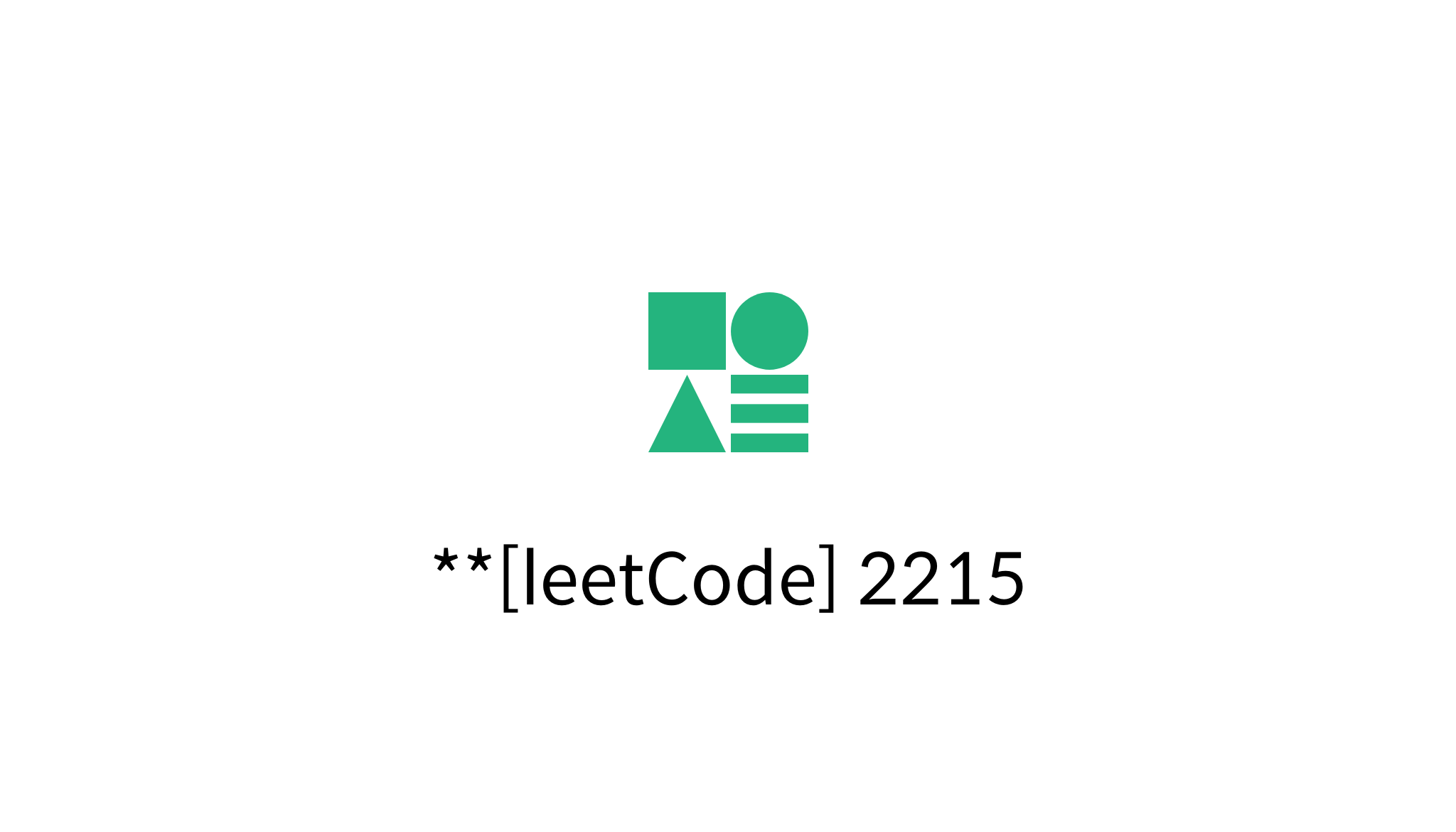 Leetcode 2215 Find The Difference Of Two Arrays Python Feat
